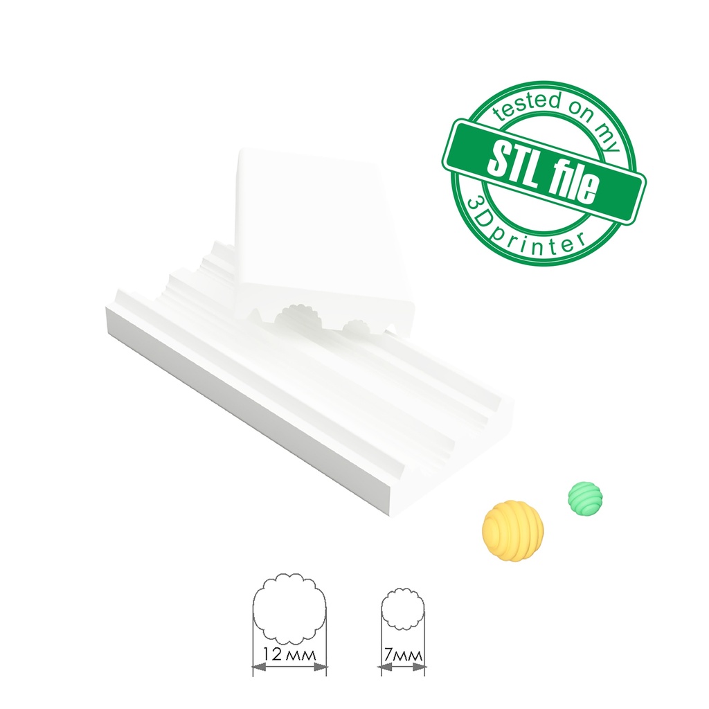 Digital STL File For 3D Printing, Polymer Clay Round Shape Bead Roller ...